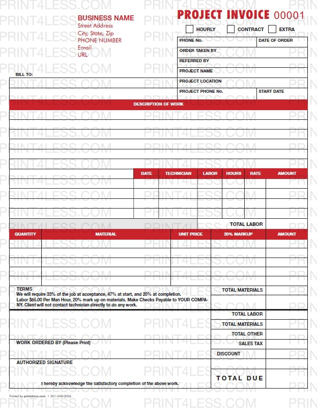 Cont P-15658 Invoice : Print4Less, We can assist with designing your ...